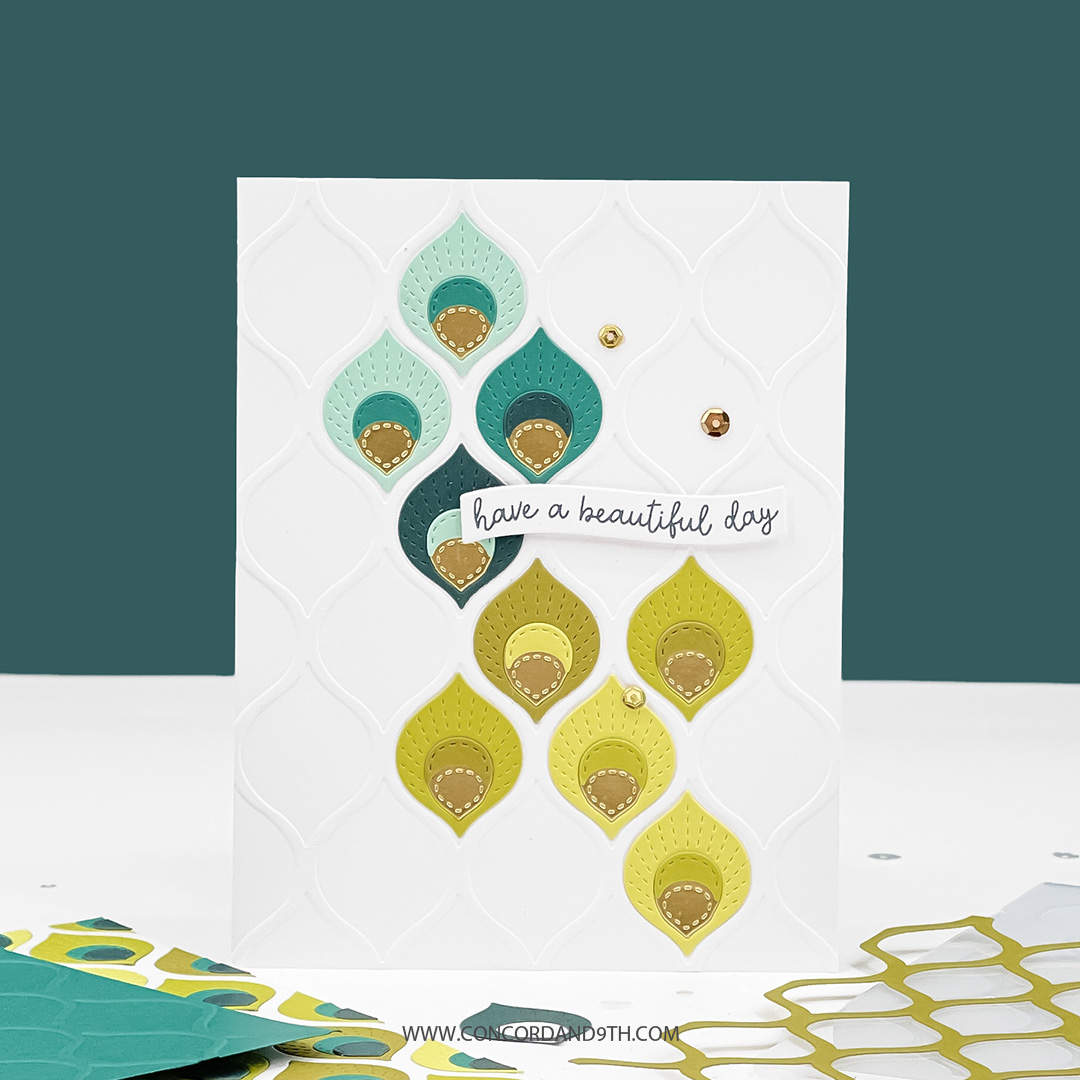 Concord & 9th Embossing Folder Patterned Peacock - Scrapbook Super Station