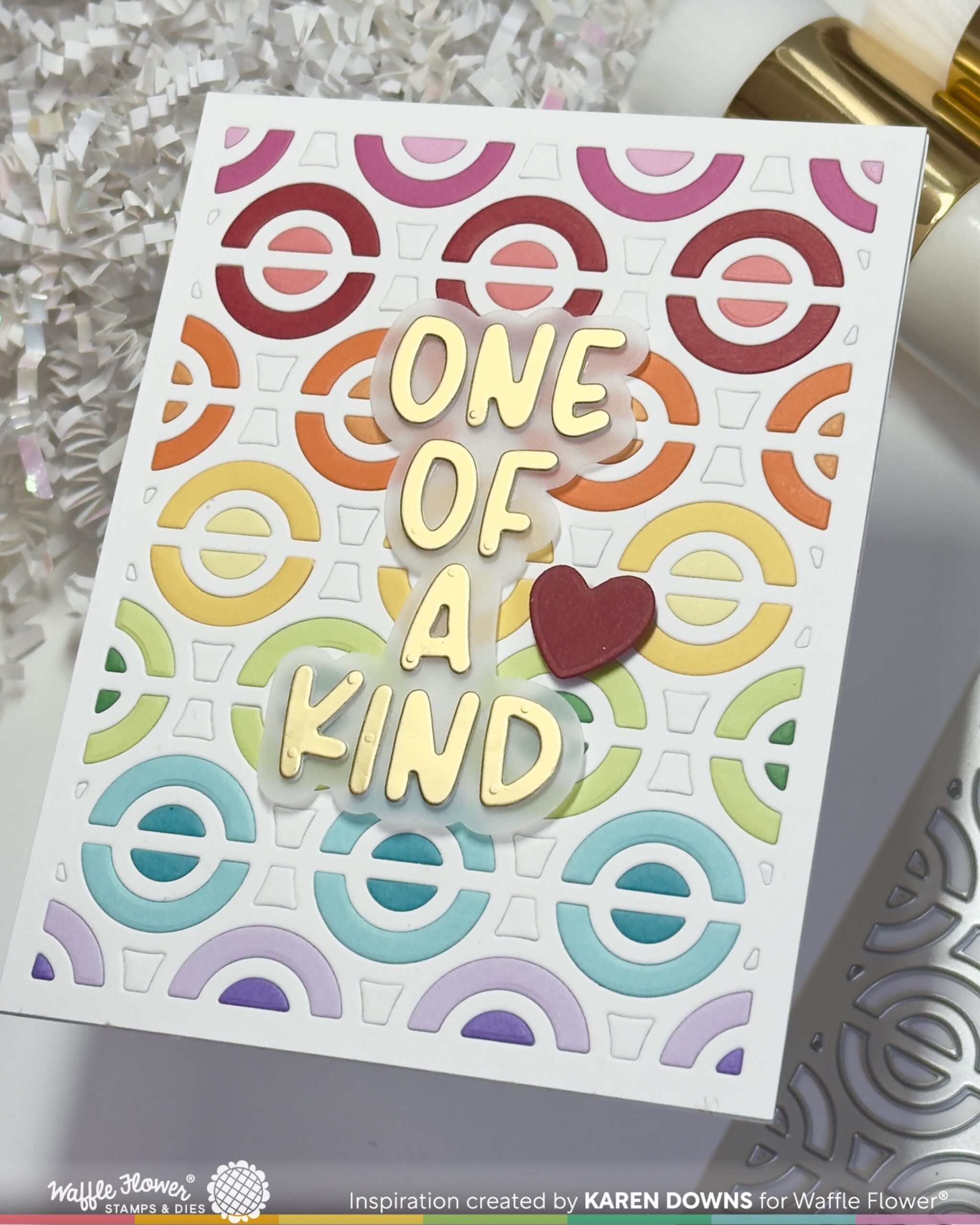 Waffle Flower Die Happy Circles Panel - Scrapbook Super Station