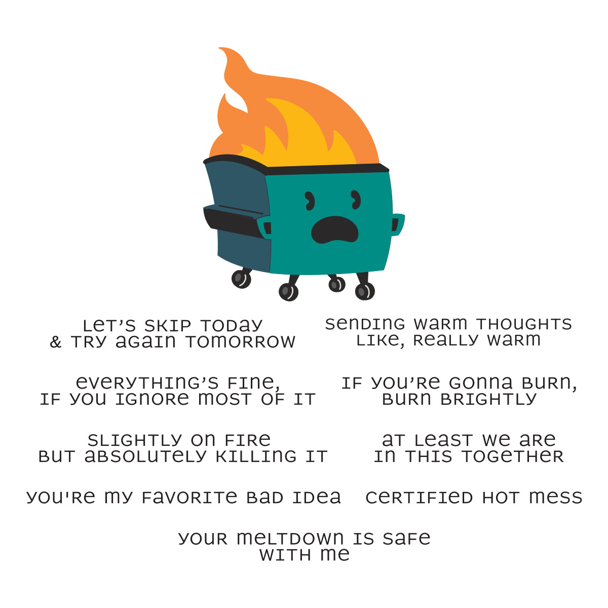 Spellbinders Dumpster Fire Clear Stamp & Die Set - Scrapbook Super Station